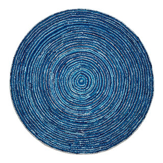 Ripple Round Area Rug, Blue, 8' Round - Contemporary - Area Rugs - by ...