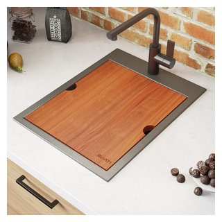 15x20" Gunmetal Black Stainless Steel Bar Sink Topmount - Contemporary ...