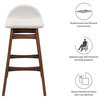 Juno Wood Bar Stool, Set of 2, Ivory Fabric - Transitional - Bar Stools And Counter Stools - by ...
