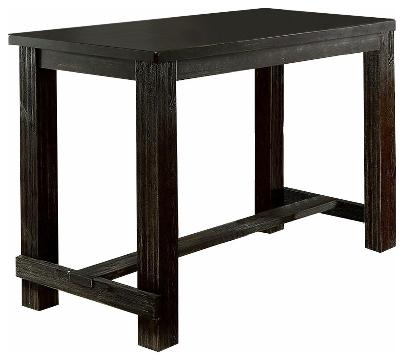 Benzara BM239812 72" Rectangular Dining Table, Block Legs, Antique ...