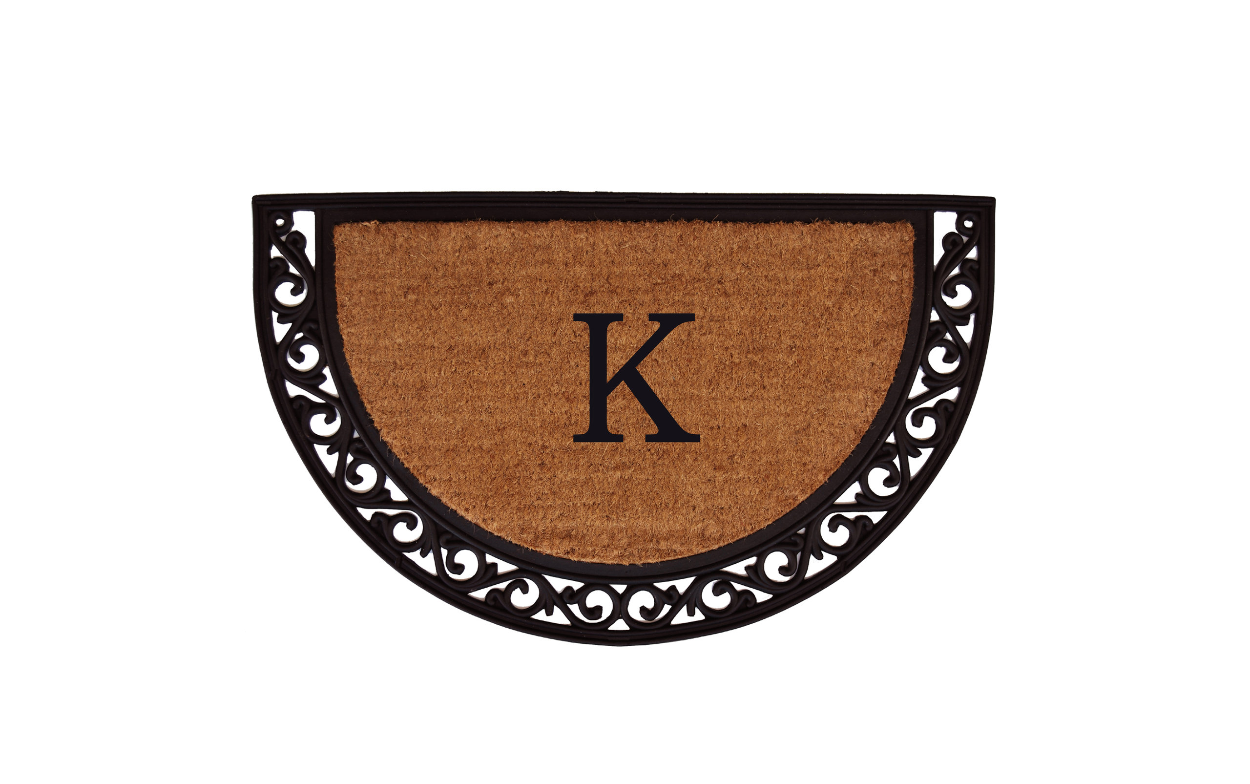 Ornate Scroll Monogram Doormat 2'x3' - Mediterranean - Doormats - by ...