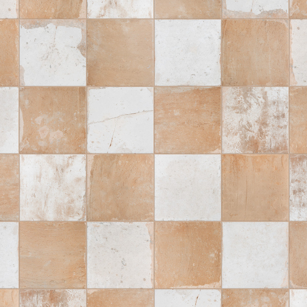 Kings Clay Checker Ceramic Floor and Wall Tile Sample - Farmhouse ...