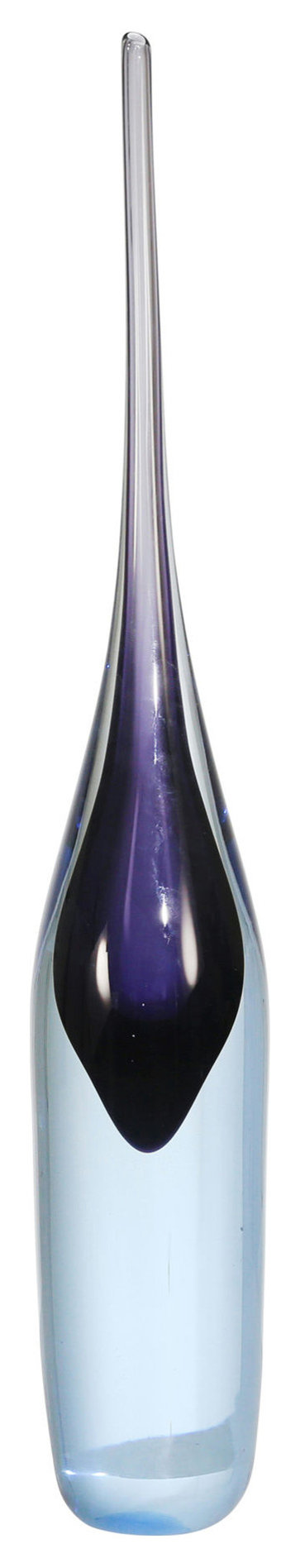 Glass 24" Long Neck Glass Decor, Blue - Contemporary - Decorative ...