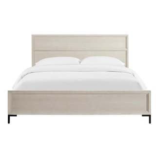 Alpine Furniture Bradley Platform, King (U.S. Standard), Antique White ...