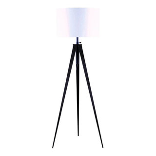 ACME Glynn Floor Lamp, White and Black - Midcentury - Floor Lamps - by ...