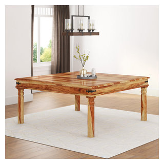 Peoria Rustic Solid Wood Square Dining Table - Dining Room - San ...