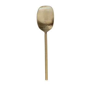 Hammered Stainless Steel Serving Spoon, Gold - Contemporary - Spoons ...