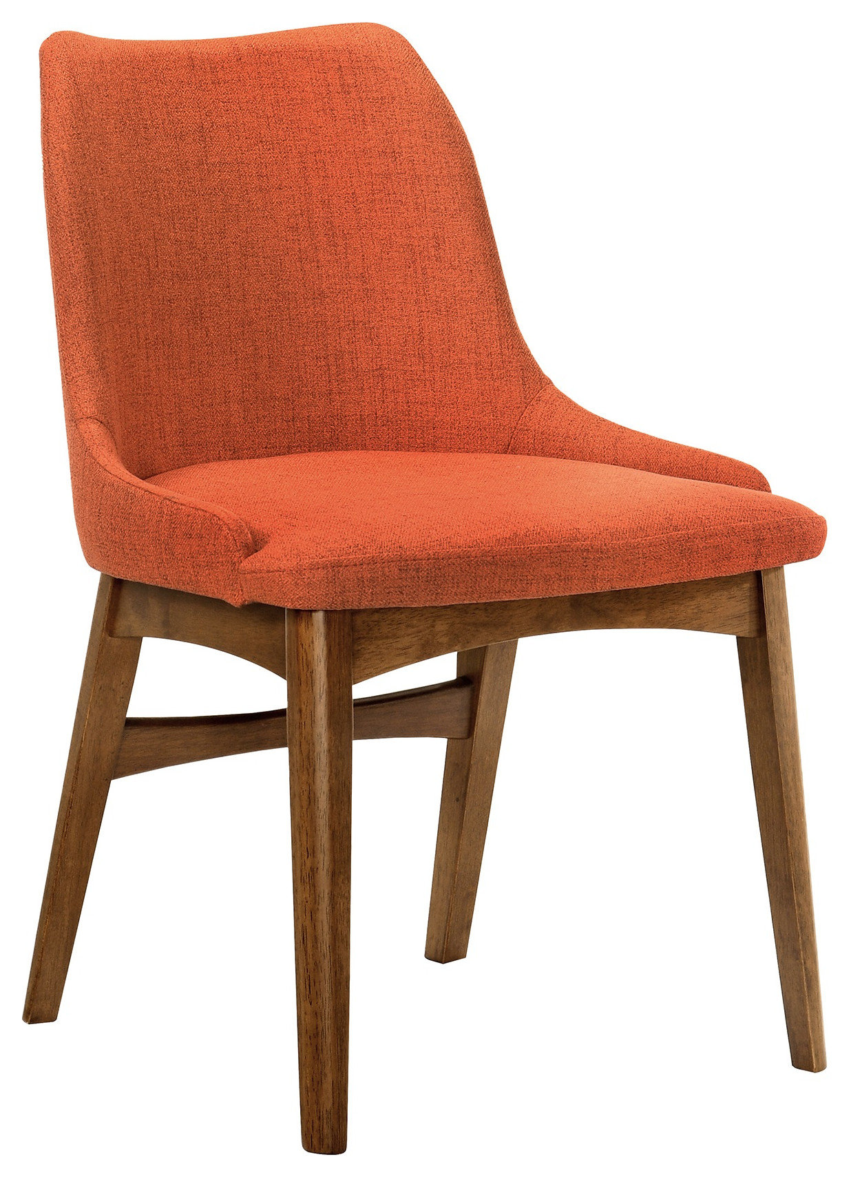 Arcadia and Azalea 42" Round Orange and Walnut Wood 5-Piece Dining Set ...