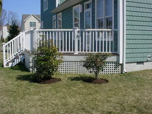 I need help in creating a back deck/patio area with an odd shaped lot.