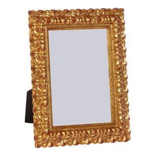 Vintage, 1 1/2", Raven Black, Antique Gold Leaf, 4x6, 5" x 5 ...