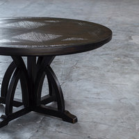 Uttermost Maiva Round Black Dining Table - Traditional - Dining Tables ...