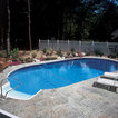 Radiant Free Form Semi In Ground Pool in Hill - Traditional - Pool ...