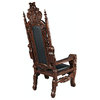 Lord Raffles Throne WithFaux Black Leather - Victorian - Armchairs And ...