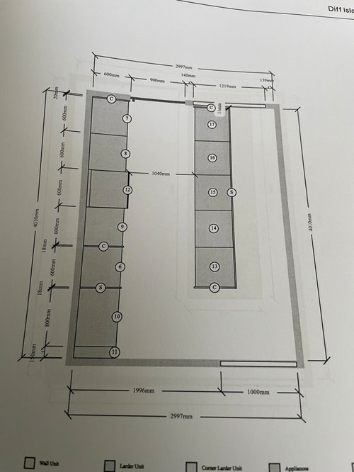 Kitchen layout with peninsula - will it fit? | Houzz UK