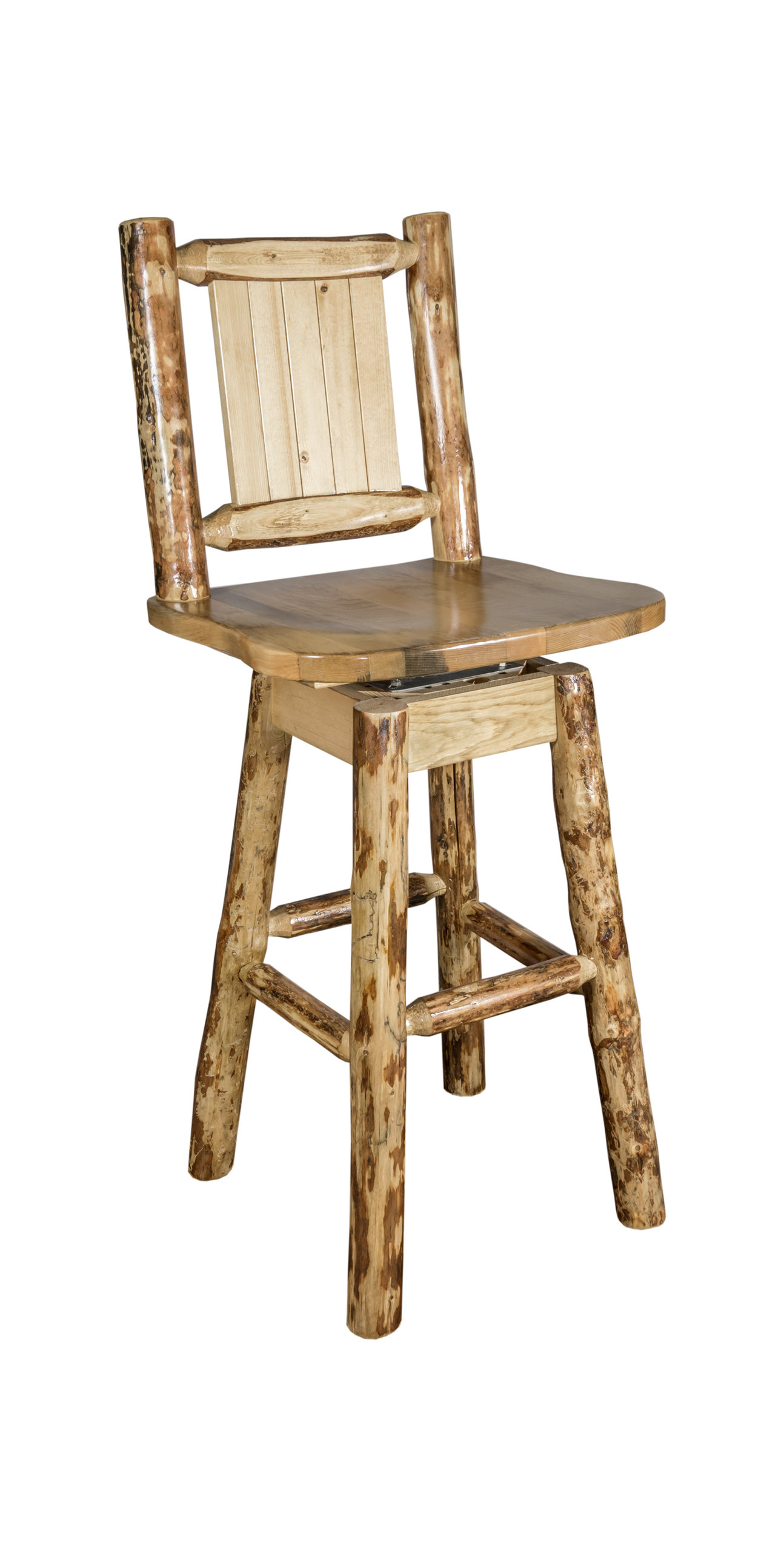 Glacier Country Counter Height Swivel Bar Stool With Laser Engraved ...