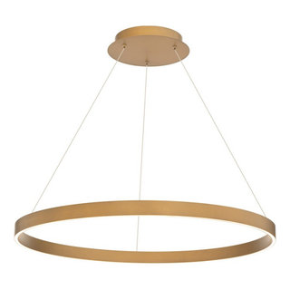 dweLED Sirius 31" LED Pendant 3000K, Aged Brass, PD-81131-AB - Modern ...