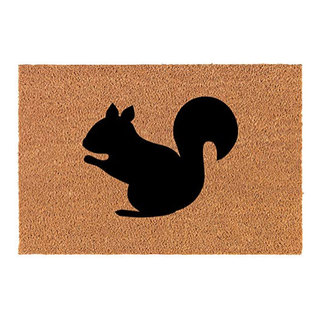 Coir Doormat Squirrel (24" x 16" Small) - Rustic - Doormats - by MIP ...