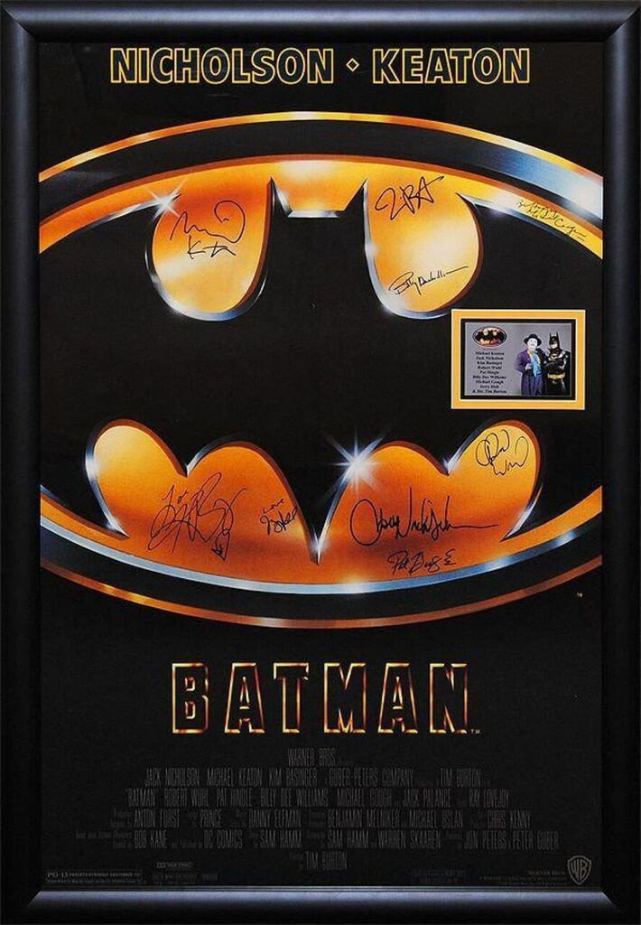 Batman 1989 Signed Movie Poster, Custom Frame - Contemporary - Prints ...