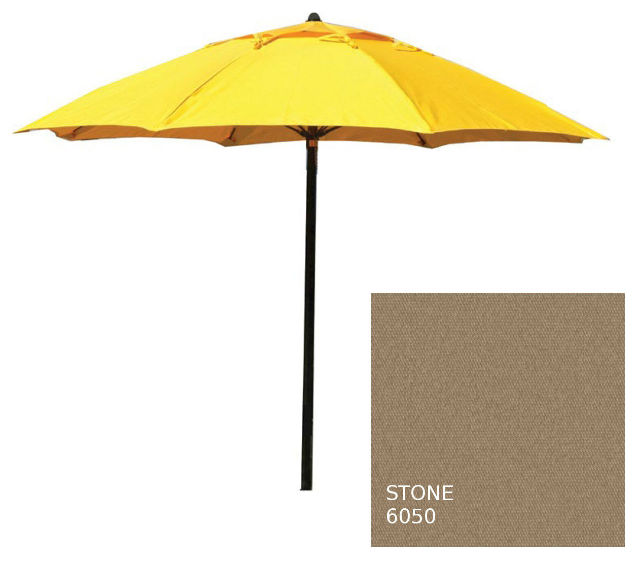 Las Olas 6 Rib .500 9' Hexagon Market Umbrella, Stone - Contemporary ...