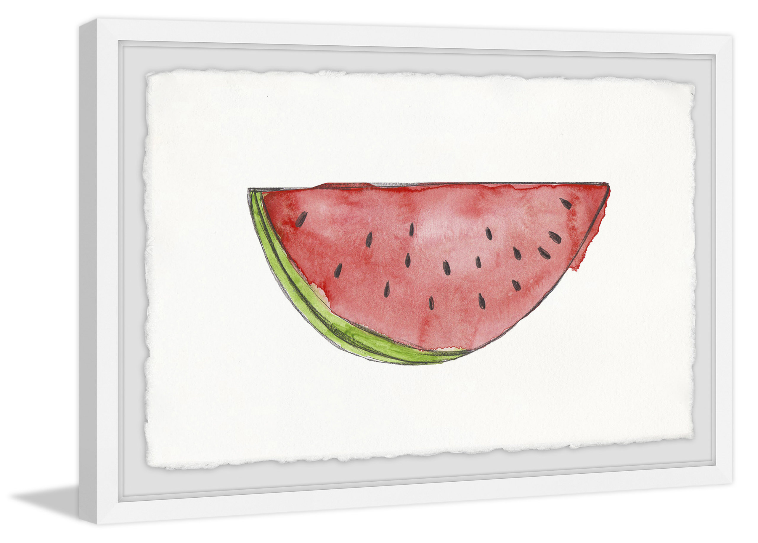 "Watermelon II" Framed Painting Print, 18"x12" - Contemporary - Prints ...