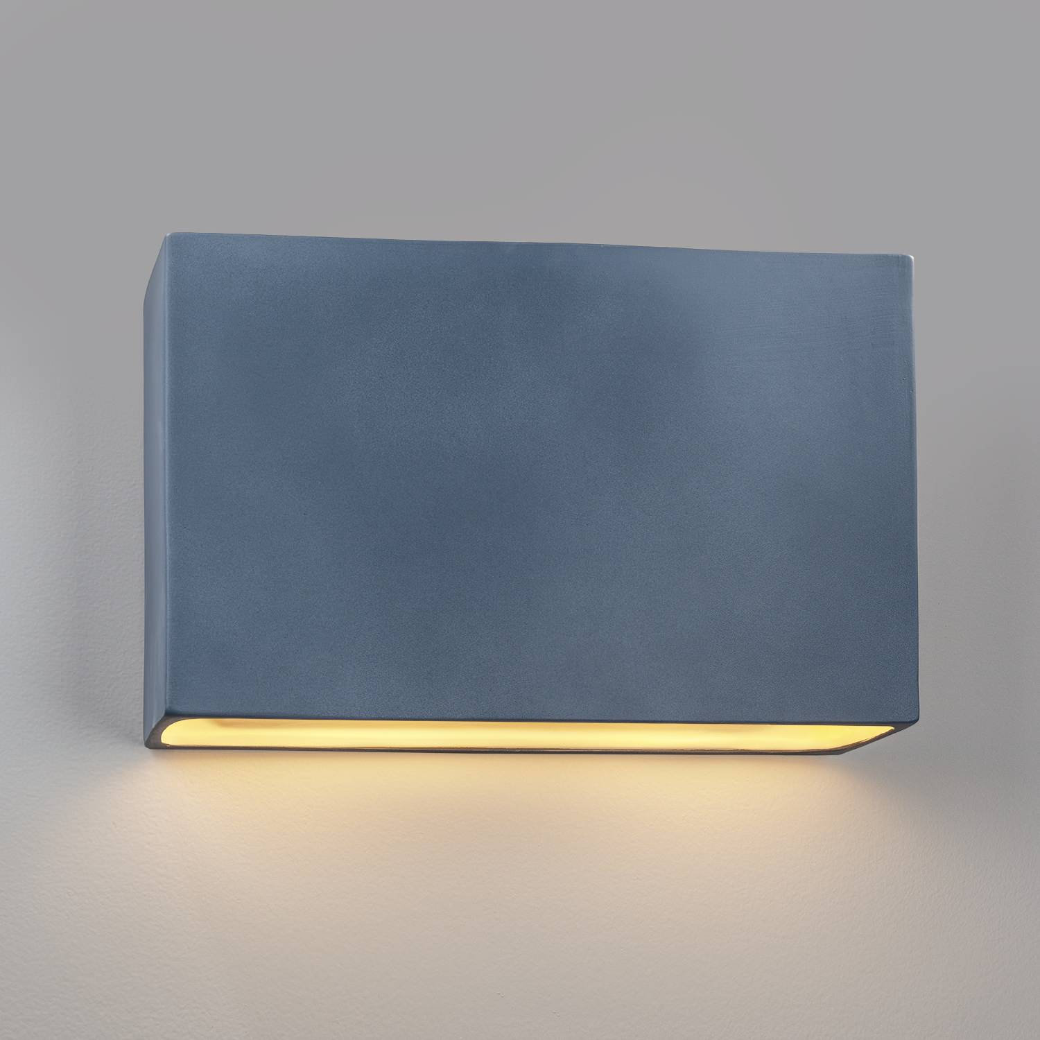 Rectangle Outdoor Wall Sconce, Closed Top, 16", Incandescent - Modern ...