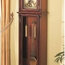 Bowery Hill Chime Grandfather Clock in Red Brown - Traditional - Floor ...