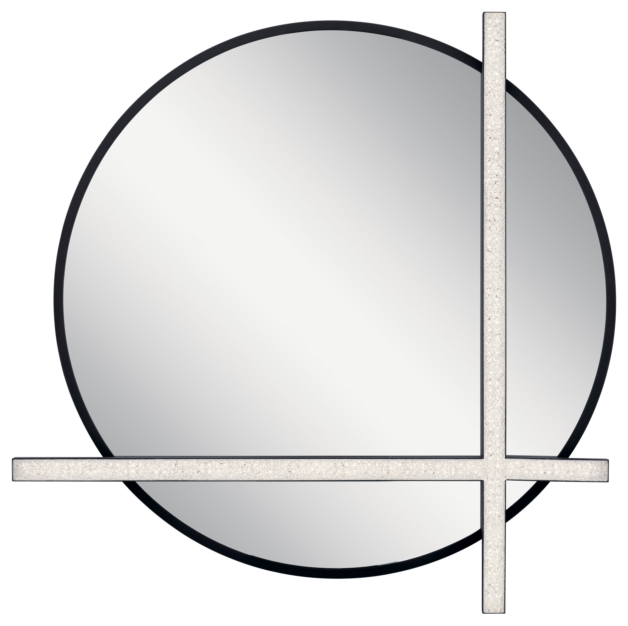 Kemena Matte Black Mirror LED - Modern - Bathroom Mirrors - by Kichler ...