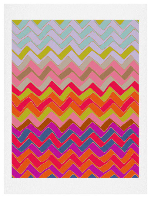 Deny Designs Sharon Turner Geo Chevron Art Print, 18x24 (Printed area ...