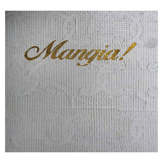 Mosaic Backsplash - Golden Mangia, 59" x 53" - Contemporary - Tile ...