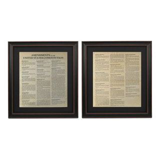 Framed Amendments to the United States Constitution Set - Traditional ...