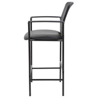 Scranton & Co 28.5" Modern Vinyl/Mesh Counter Stool with Arms in Black ...