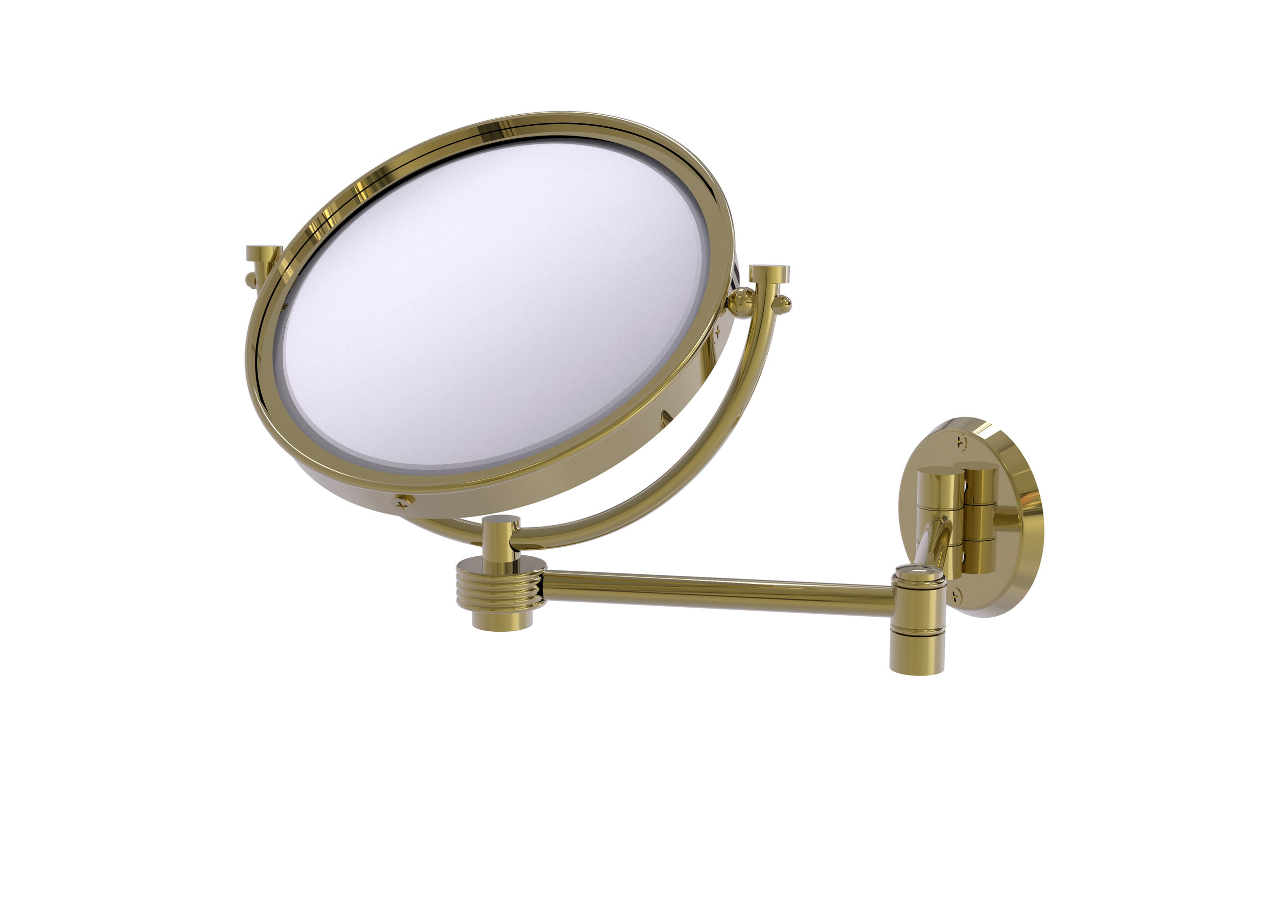 8"Wall Mounted Extending MakeUp Mirror 3X Magnification With Groovy ...