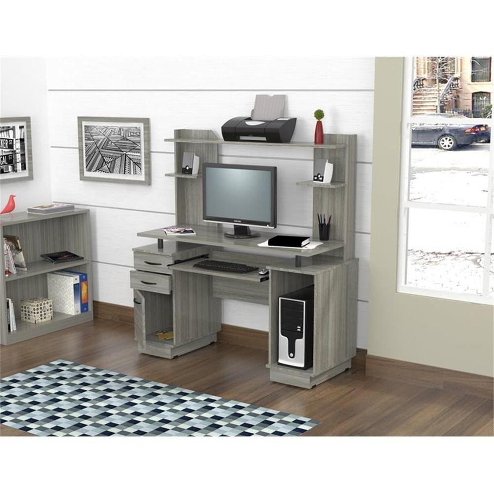 Scranton & Co Contemporary Wood Computer Work Center with Hutch in ...