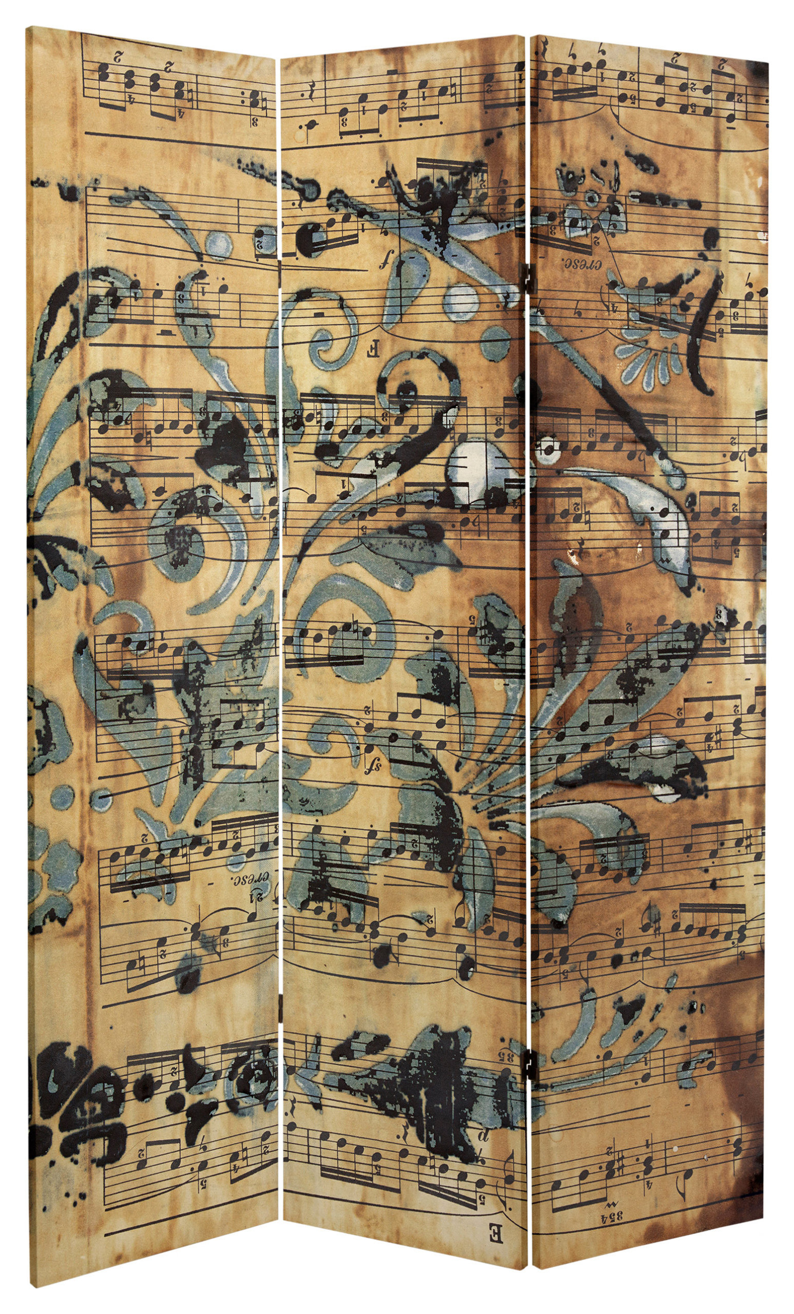 6' Tall Legato Canvas Room Divider - Contemporary - Screens And Room ...