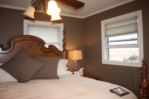 How to hide a window behind a headboard?