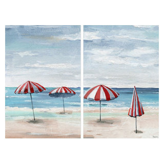 Umbrella Sticks Diptych, 48"x36" - Beach Style - Wall Accents - by ...