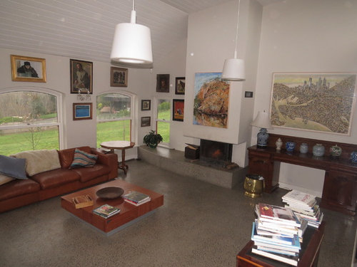 Large lounge room layout.