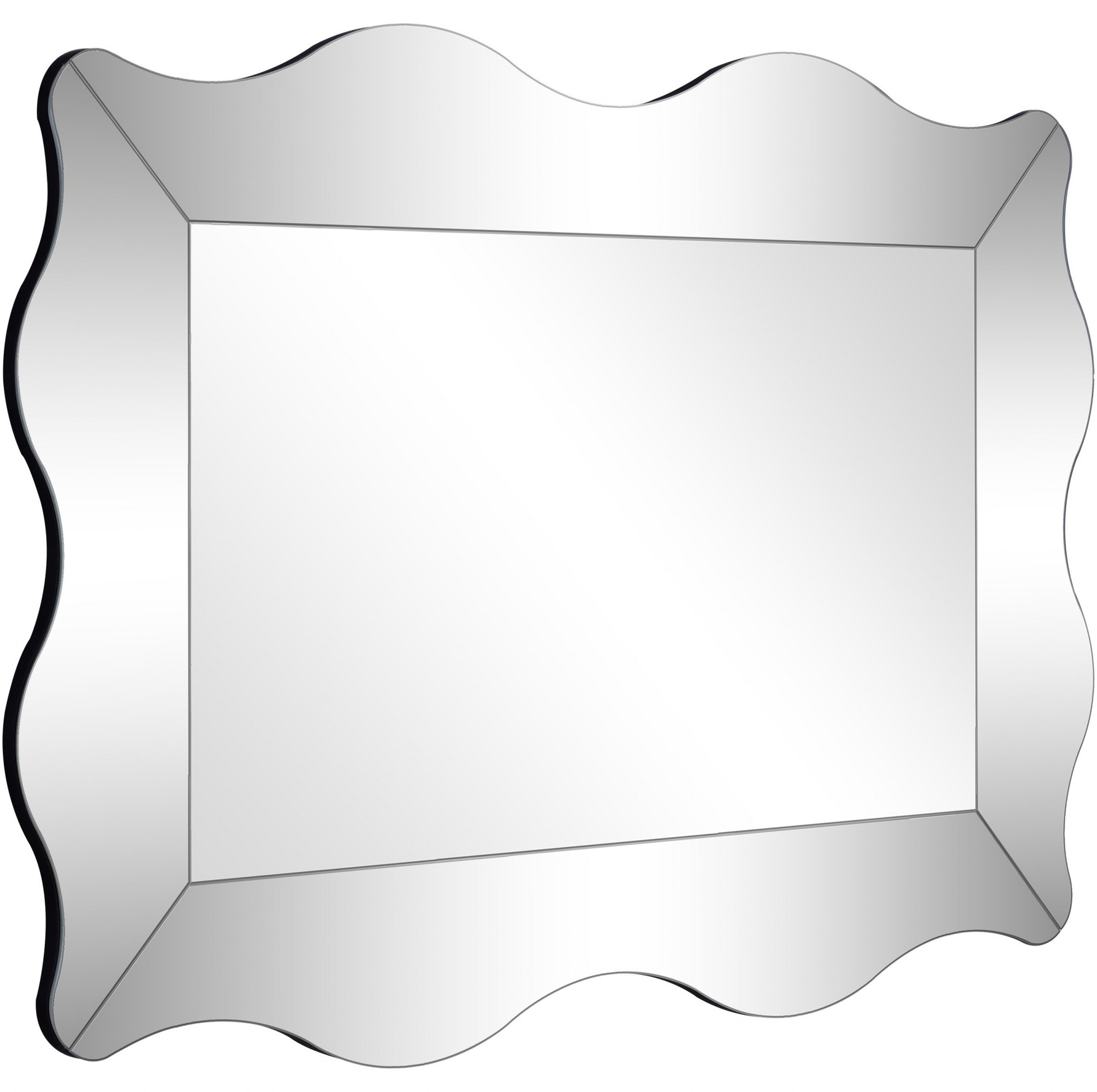 Curvy Framed Glass Mirror - Contemporary - Wall Mirrors - by UStradeENT ...
