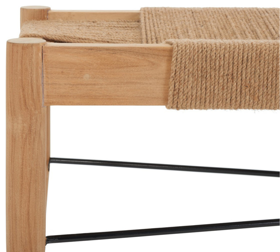 Safavieh Arcana Jute Bench, #N/A - Beach Style - Accent And Storage ...
