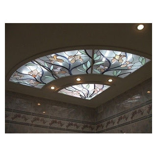 Installing stained glass panels in false ceiling designs | Houzz