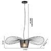 Single Pendant Black Iron Wire "Hat" Shaped Light Fixture ...