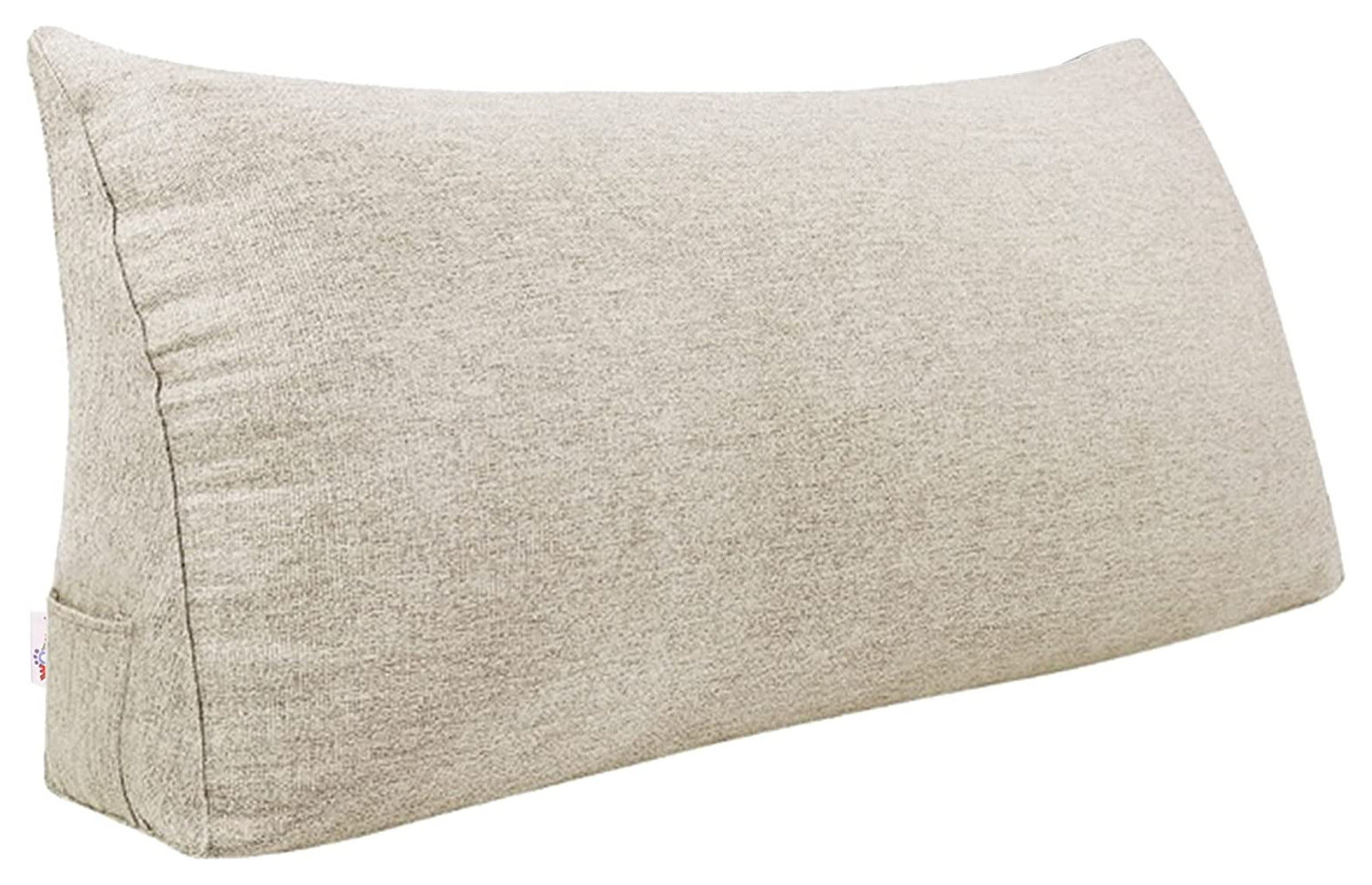 Bed Rest Wedge Headboard Reading Pillow Daybed Back Support Linen Blend ...