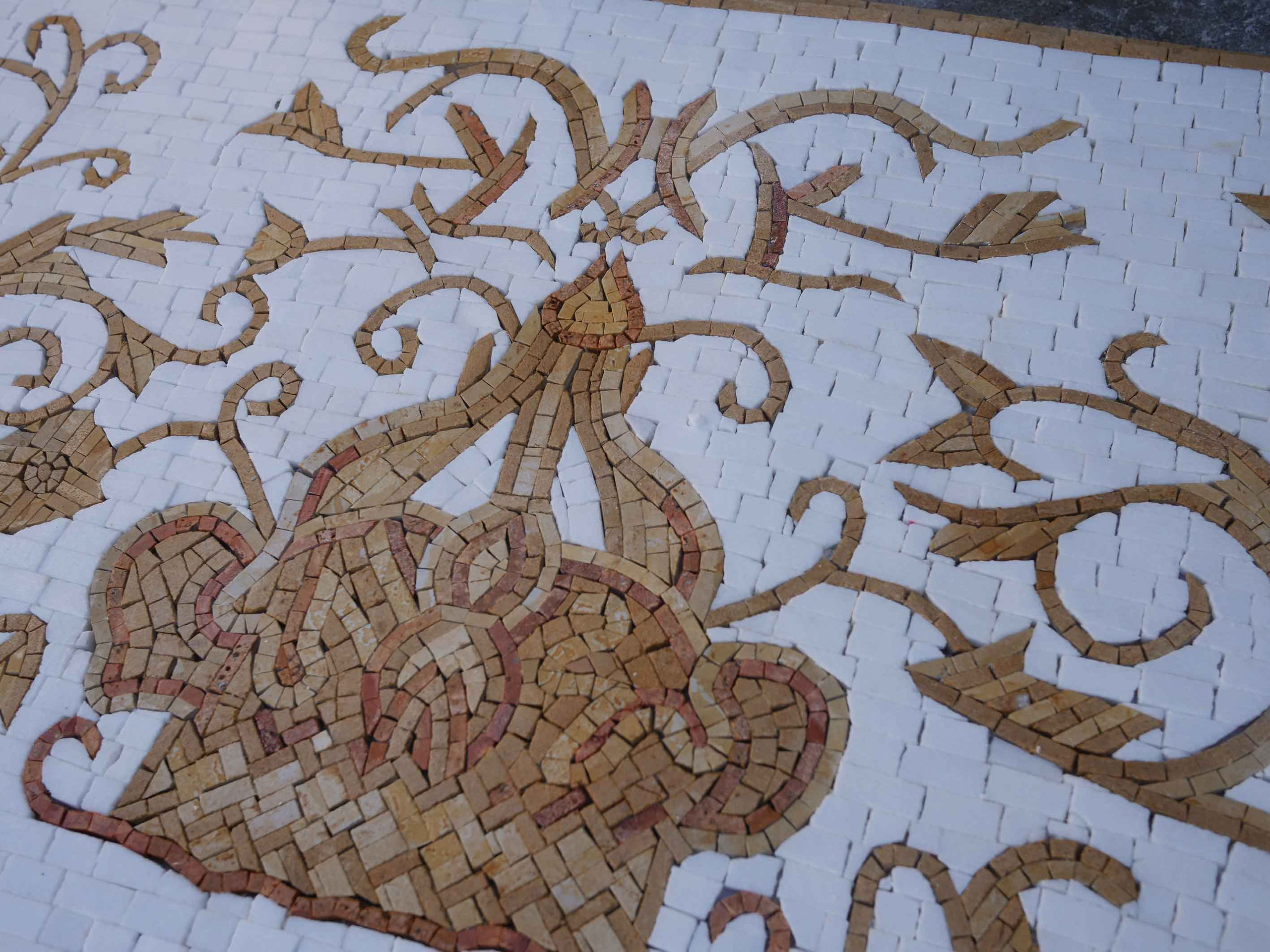 Royal Rectangular Rug Mosaic Artwork, 71" x 177" - Traditional - Tile ...