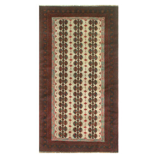 Vintage Distressed Wells Beige/Red Rug, 3'10x7'0, 3'10x7'0 ...