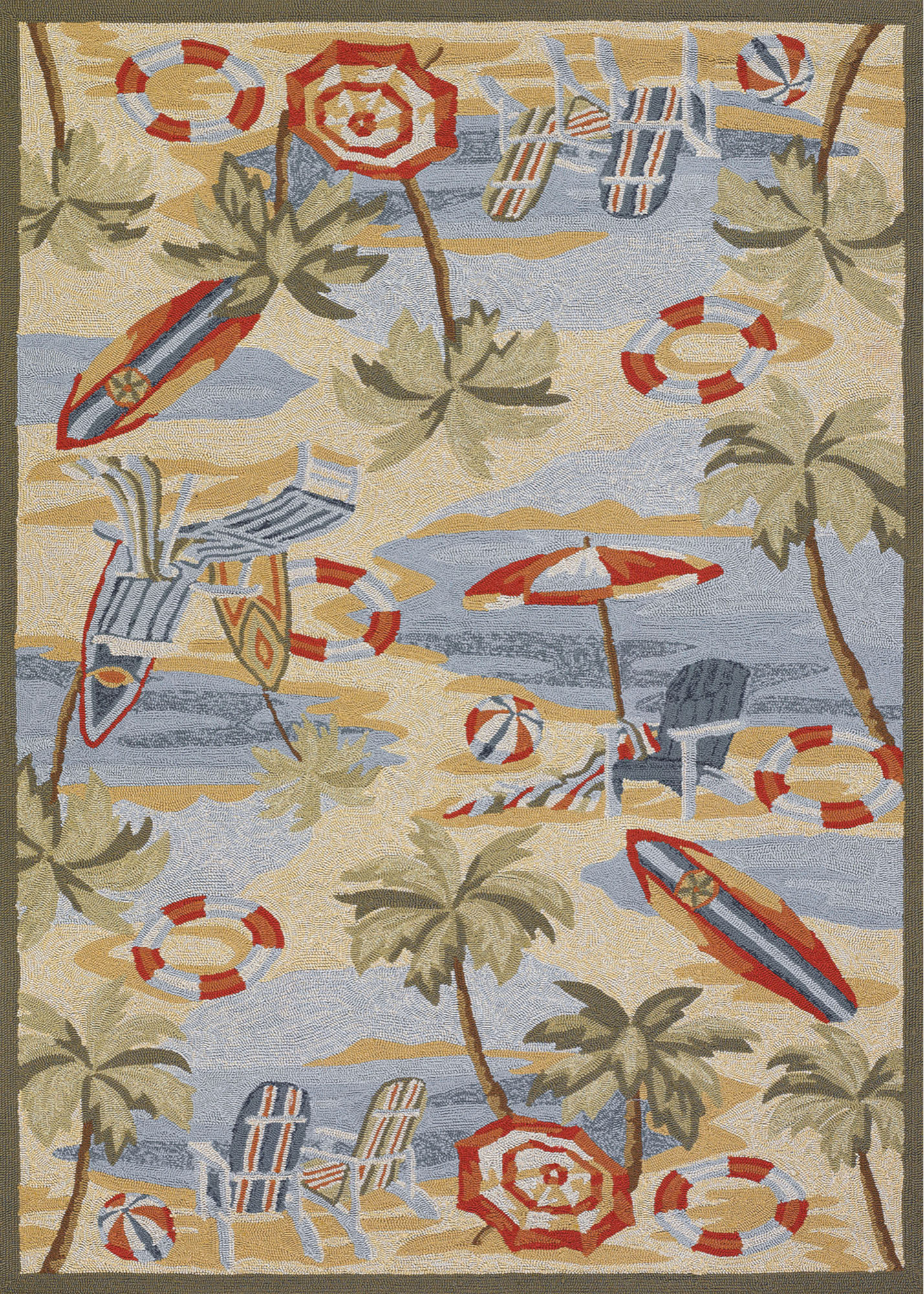 Couristan Outdoor Escape Cocoa Beach Sand Rug 5'6"x8' - Tropical ...