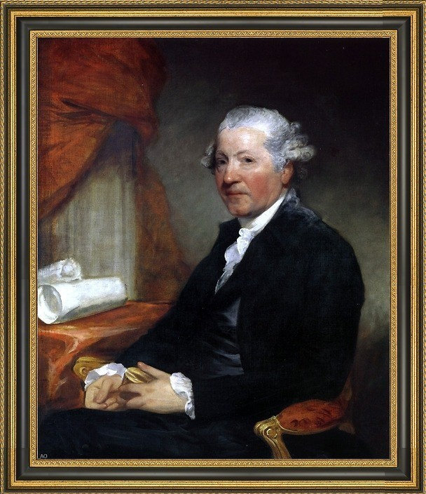 Gilbert Stuart Sir Joshua Reynolds Framed Premium Canvas Print, 16"x20 ...
