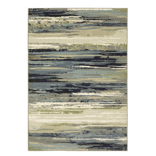 Oriental Weavers Sphinx Seneca Se09A Contemporary Rug, Blue/ Green, 7 ...