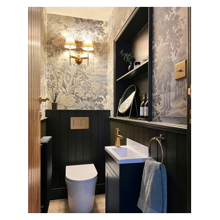 Dramatic WC - a small but stylish downstairs loo - Victorian - Powder ...