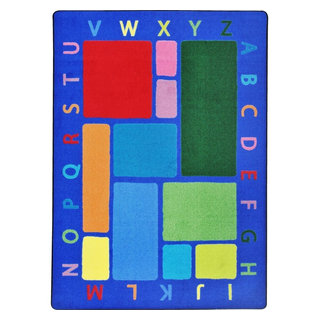 Kid Essentials, Early Childhood Building Blocks Rug, 5'4" x 7'8 ...