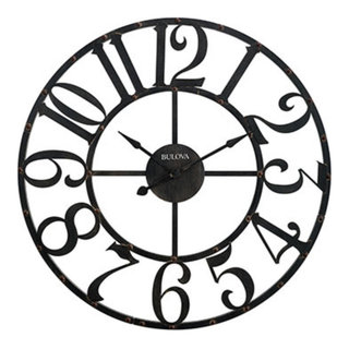 Bulova C4821 Gabriel Clock - Industrial - Wall Clocks - by VirVentures ...
